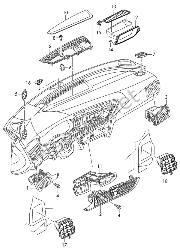 vent for Audi A6 Audi A6 (2012 - 2014)