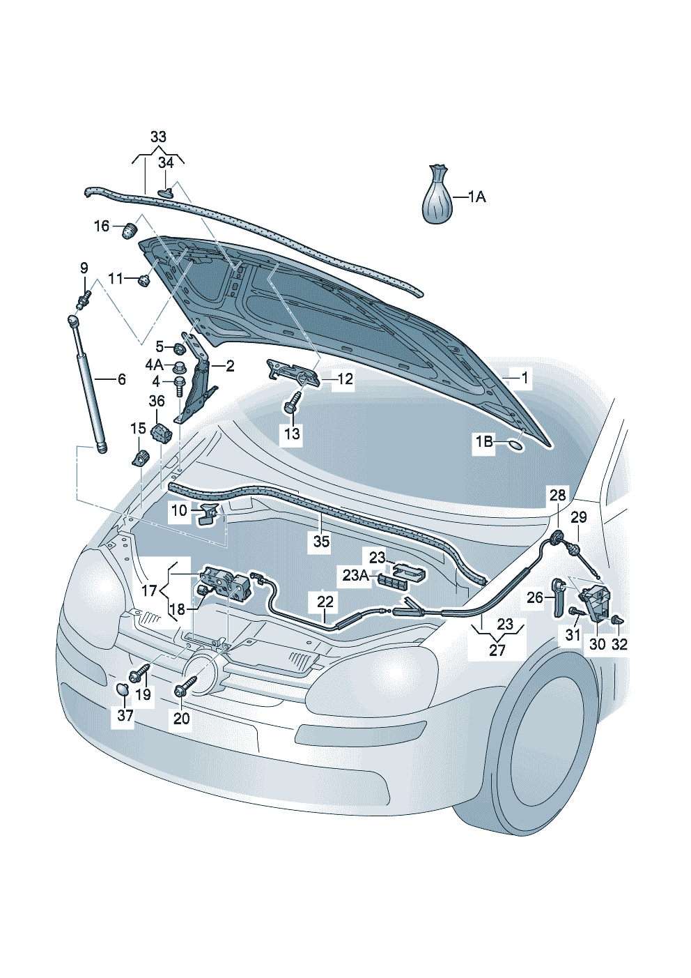 bonnet for Volkswagen Golf Golf (2003 - 2006)