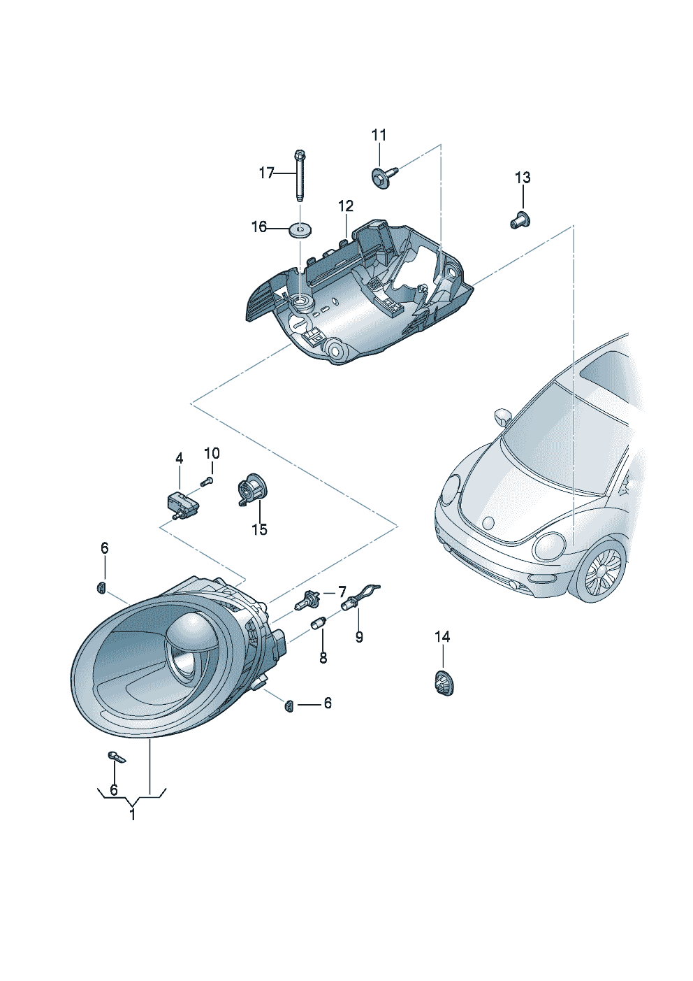 headlights for Volkswagen Beetle Beetle (2006 - 2010)