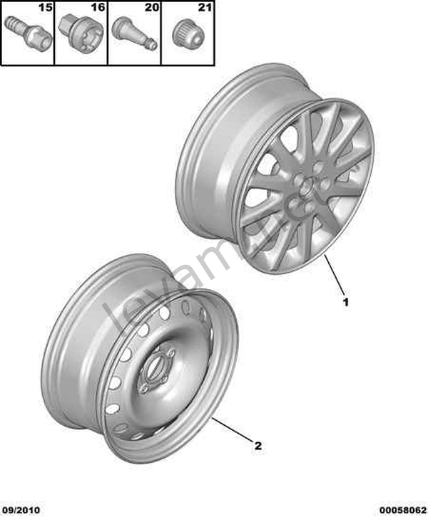 WHEELS for Citroen JUMPY [COM] JUMPY III