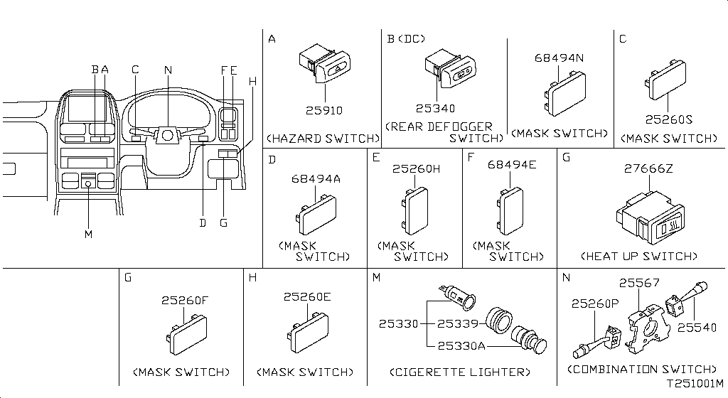 SWITCH for Nissan FRONTIER FRONTIER