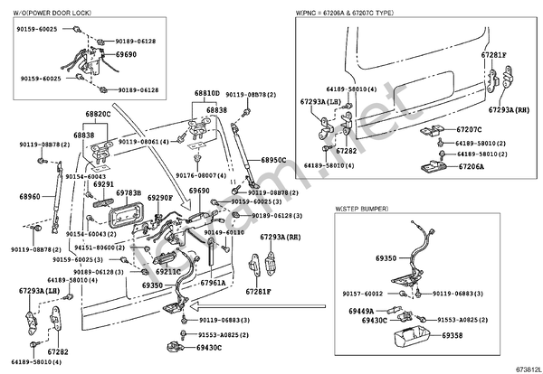 Toyota 6895026011 for TOYOTA HIACE HIACE Applicability
